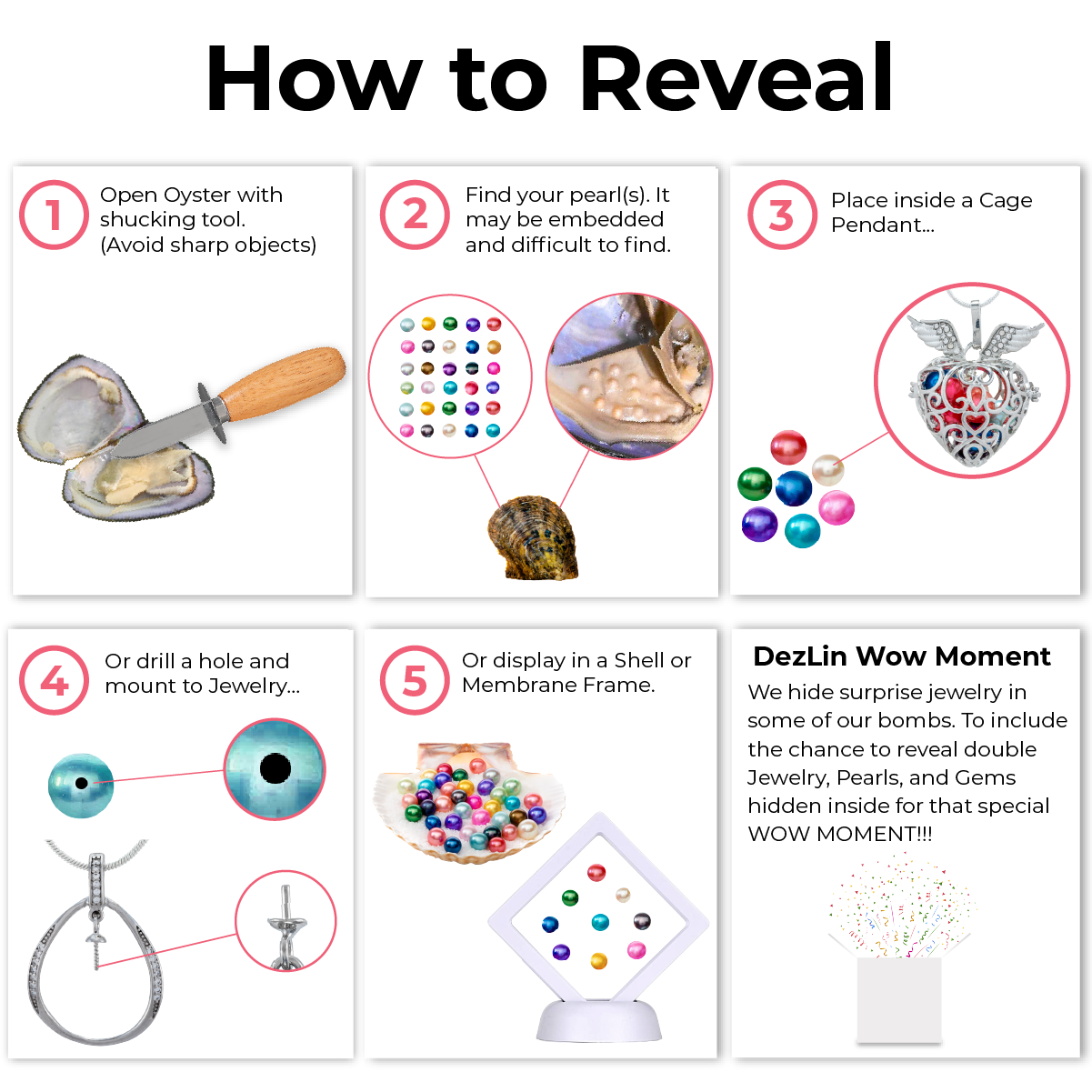 Monster Oyster - Rainbow Monster with Colorful Pearls and 20-40 Embedd ...